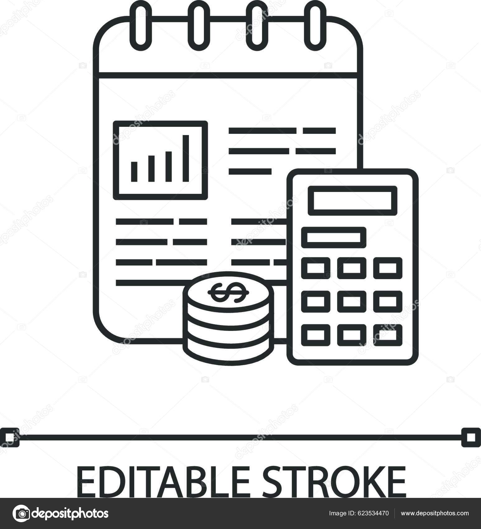 Financial Planning Linear Icon Stock Vector by ©YAY_Images 623534470