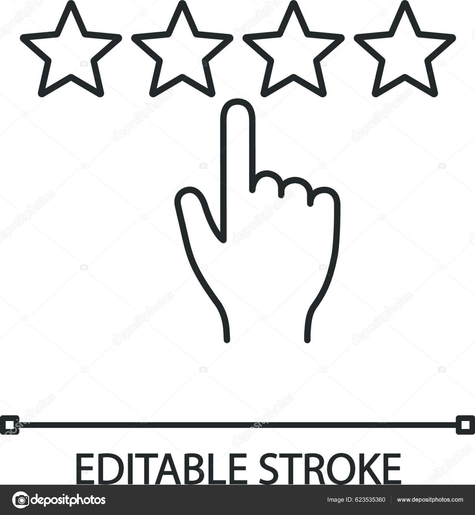 Customer Feedback Rating Linear Icon Stock Vector Image by ©YAY_Images ...