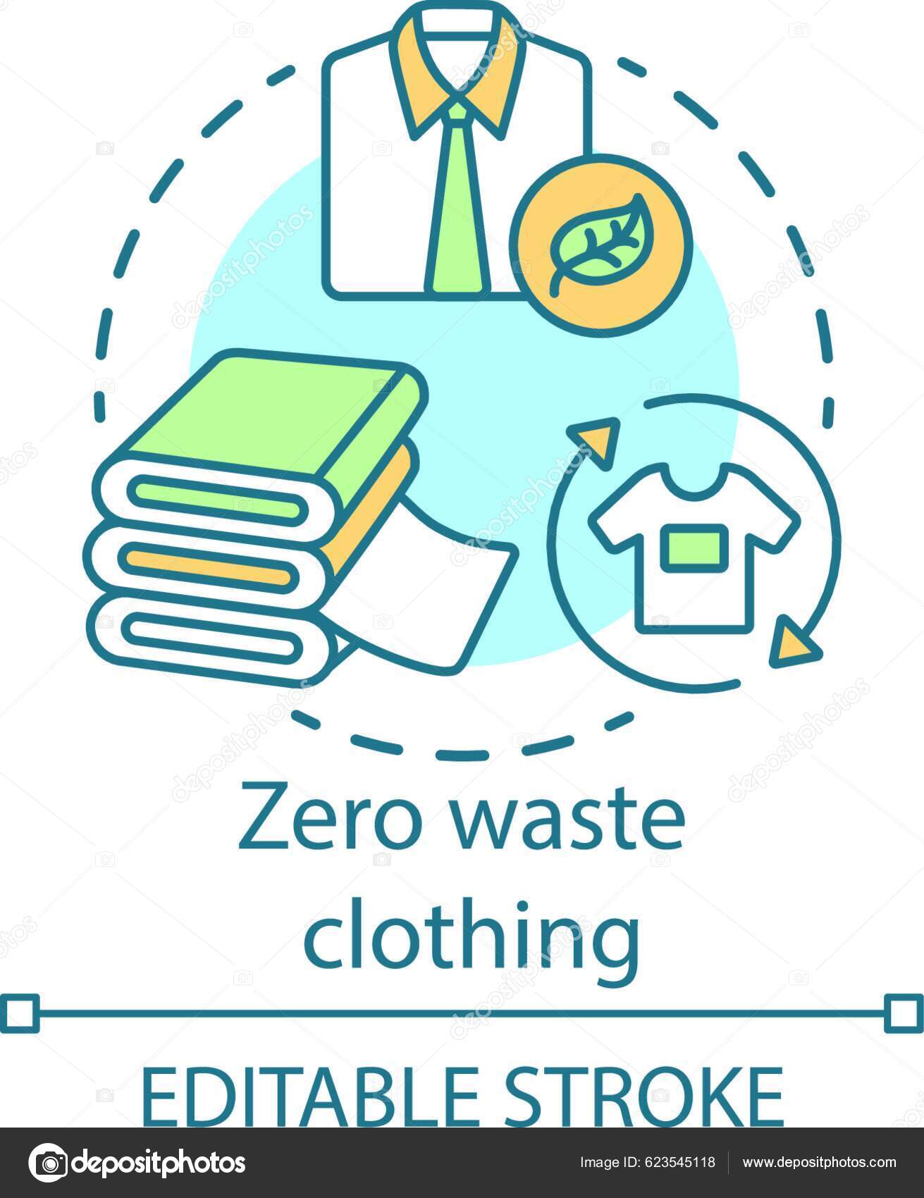 Zero Waste Clothing Recycling Reusing Clothes Concept Icon Waste ... Zero Waste Clothing Recycling Reusing Clothes Concept Icon Waste ...
