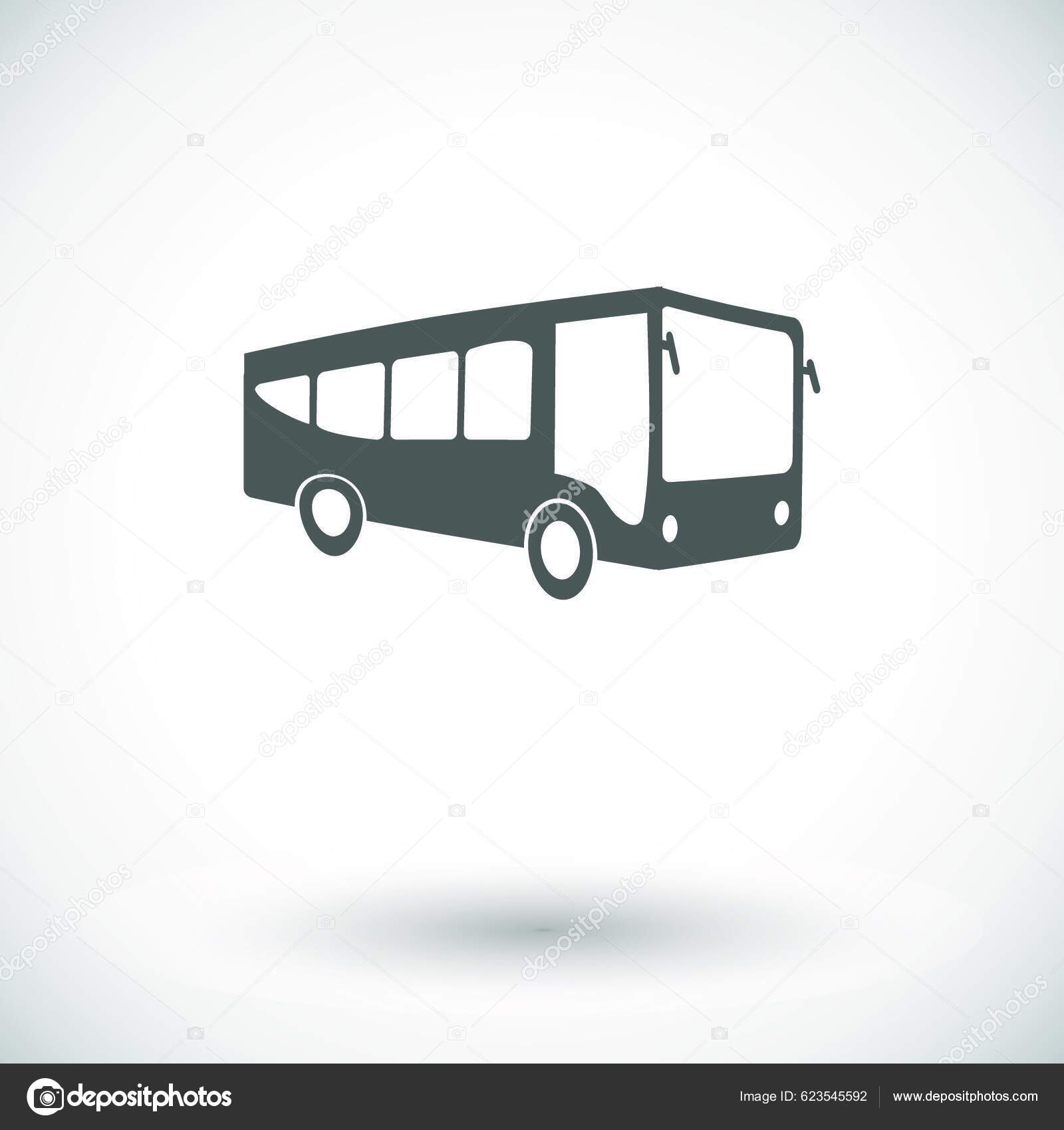 Bus Icon White Background Stock Vector by ©YAY_Images 623545592