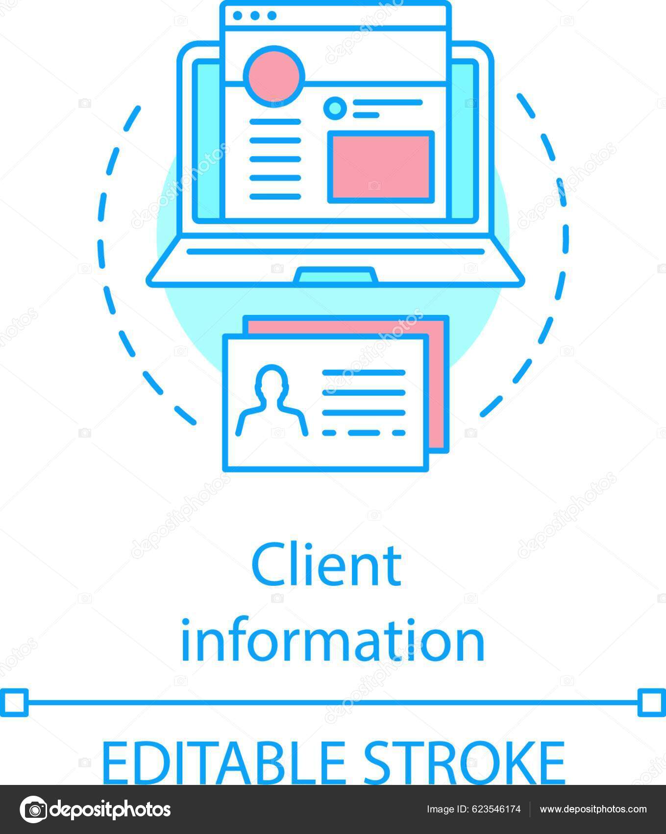 Client Information Data Concept Icon Stock Vector Image by ©YAY_Images ...