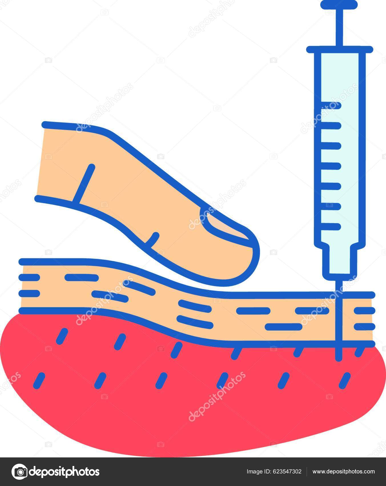 Subcutaneous Injection Color Icon Stock Vector by ©YAY_Images 623547302