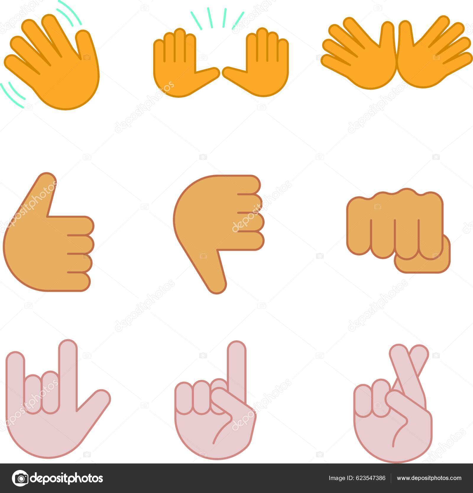 Hand Gesture Emojis Color Icons Set Stock Vector by ©YAY_Images 623547386 Hand Gesture Emojis Color Icons Set Stock Vector by ©YAY_Images 623547386