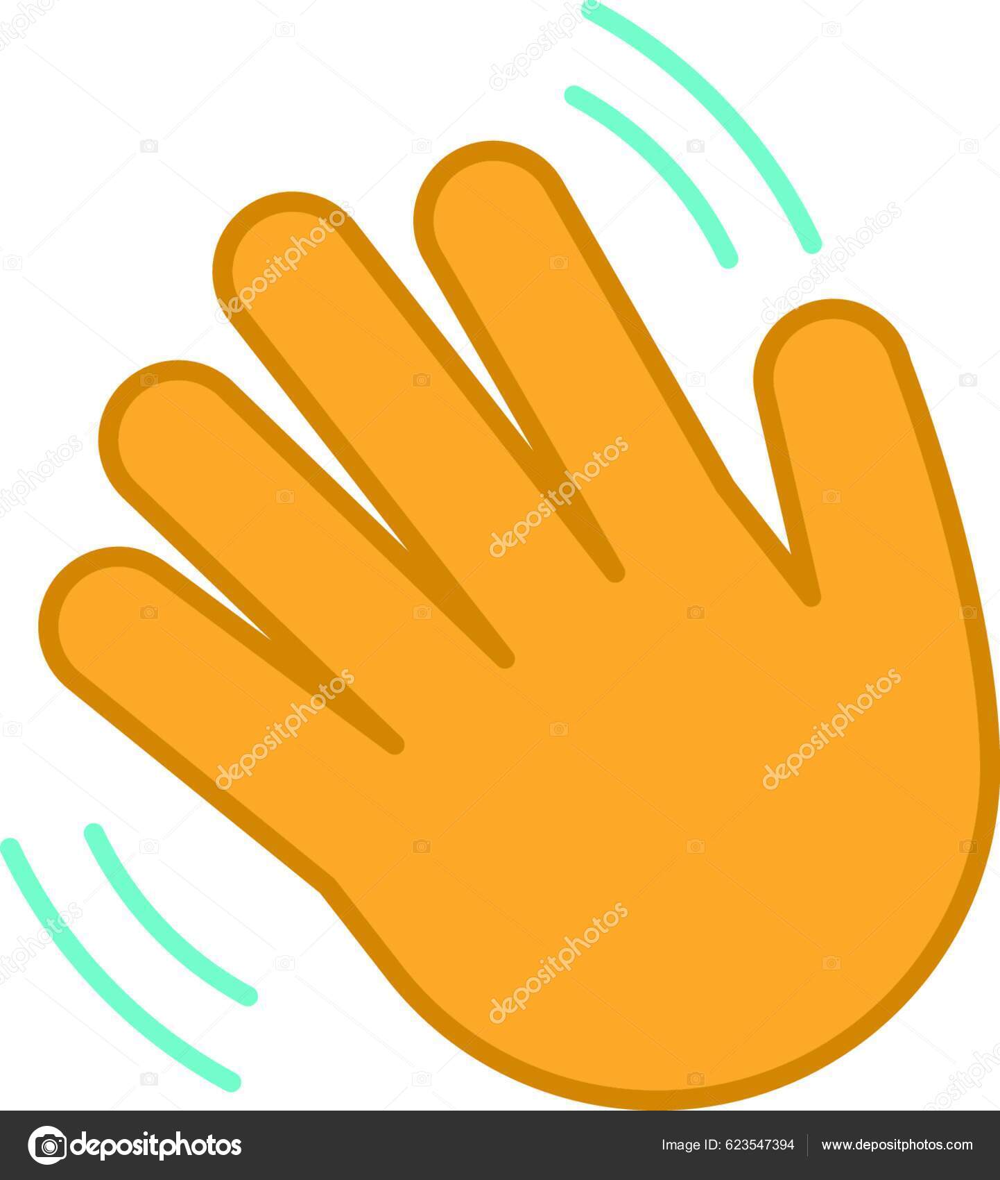 Waving Hand Gesture Emoji Color Icon Stock Vector by ©YAY_Images 623547394