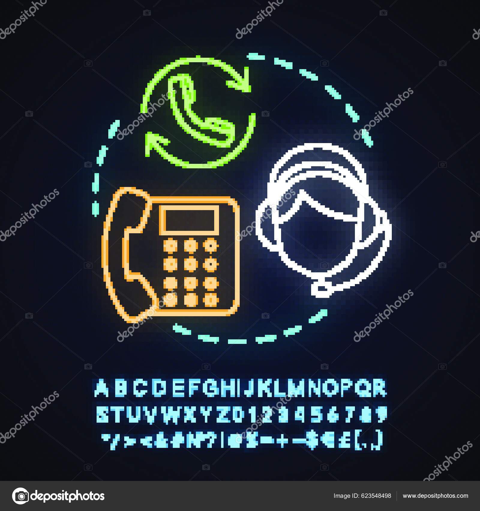 Call Neon Light Concept Icon Stock Vector by ©YAY_Images 623548498