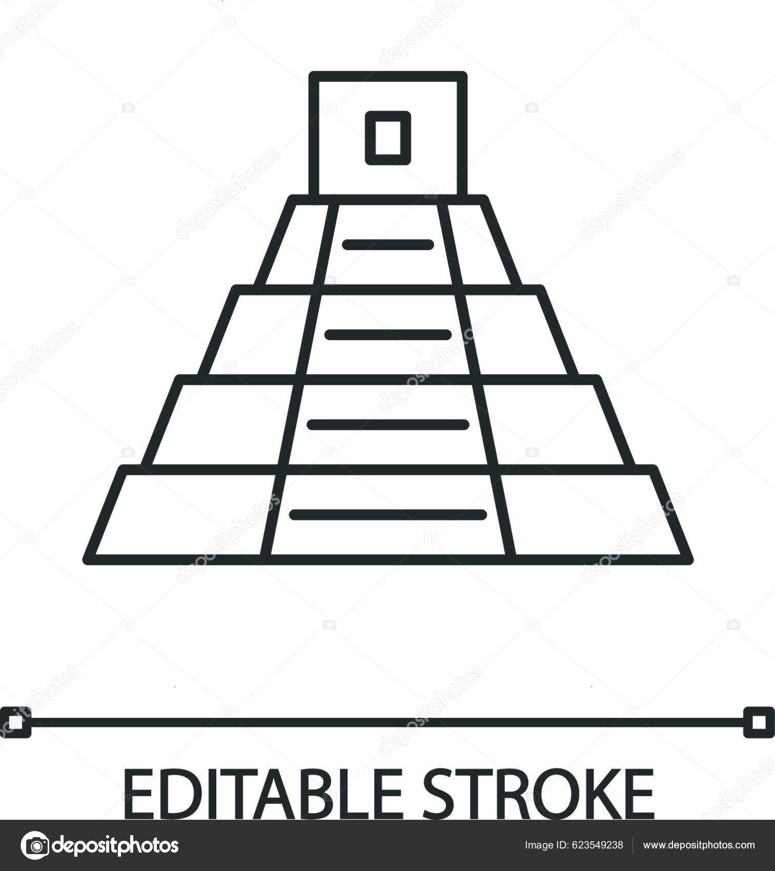 Mexican Pyramid Linear Icon Stock Vector Image by ©YAY_Images #623549238