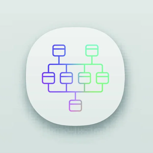 Icône D'application Diagramme D'arbre Système Hiérarchique Diagramme ...