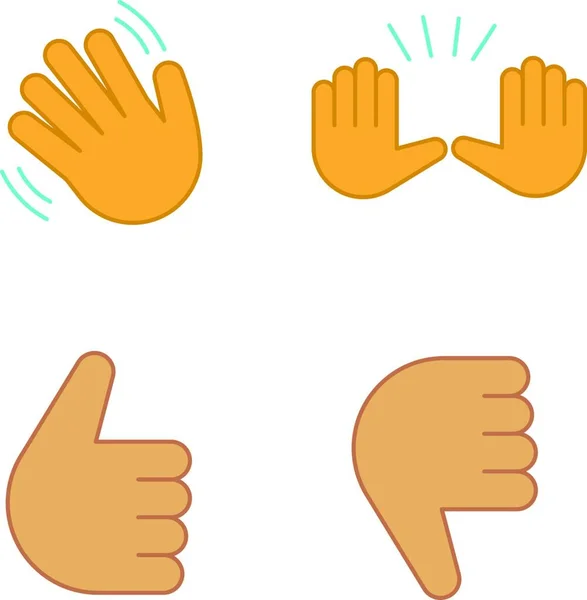 Hand Gesture Emojis Color Icons Set Stock Vector by ©YAY_Images 623546604 Hand Gesture Emojis Color Icons Set Stock Vector by ©YAY_Images 623546604