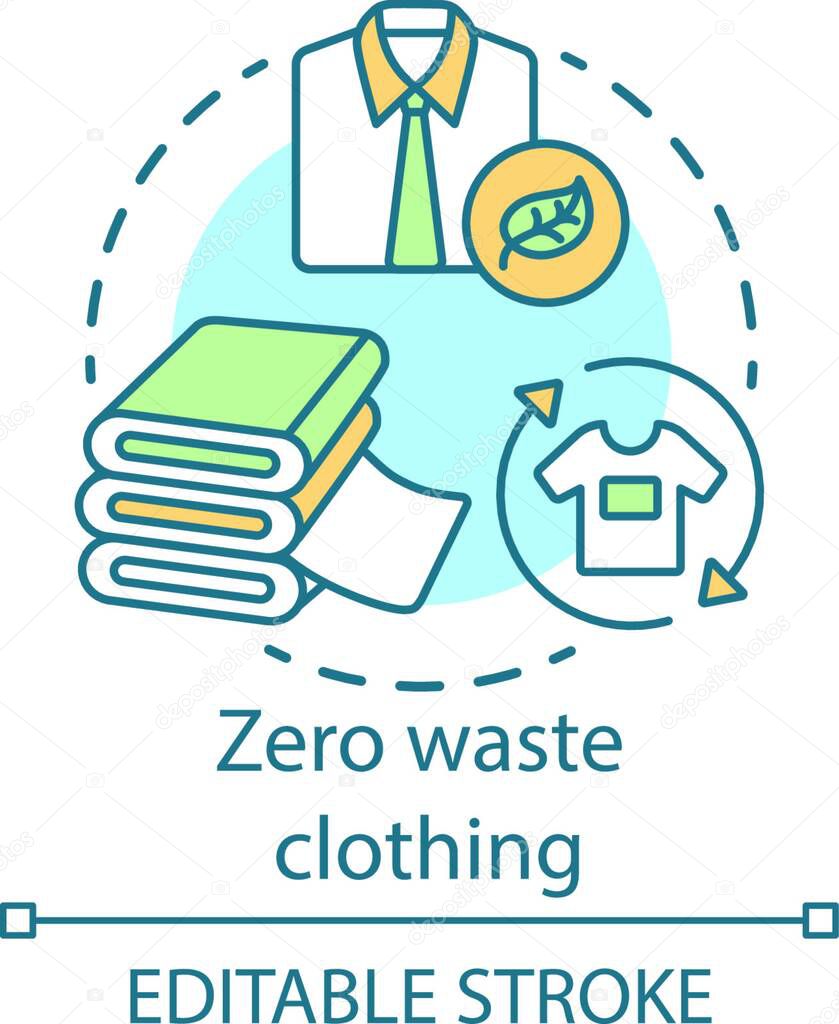 Cero residuos de ropa, reciclaje y reutilización icono de concepto de ...