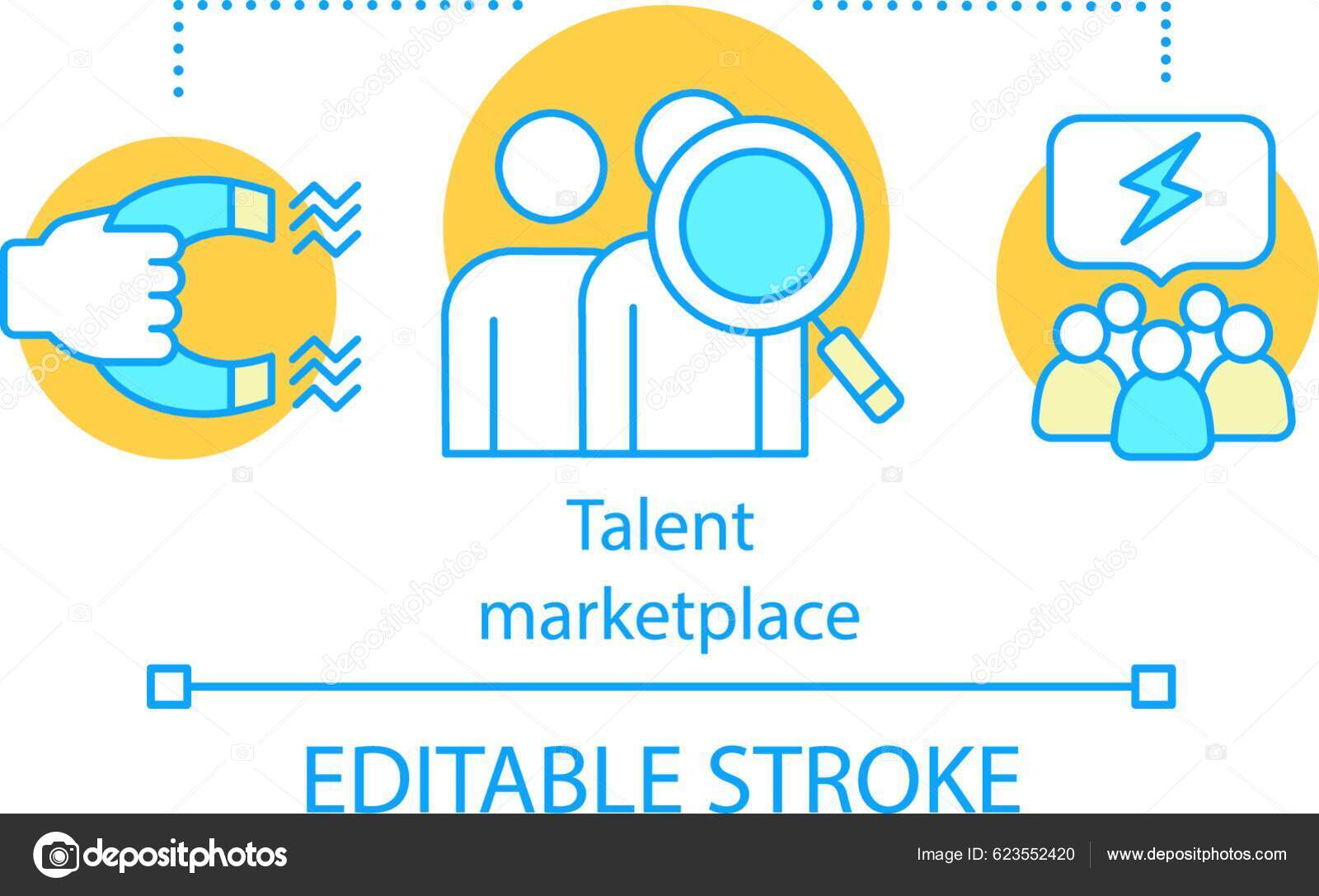 Talent Marketplace Source Concept Icon Stock Vector by ©YAY_Images ...
