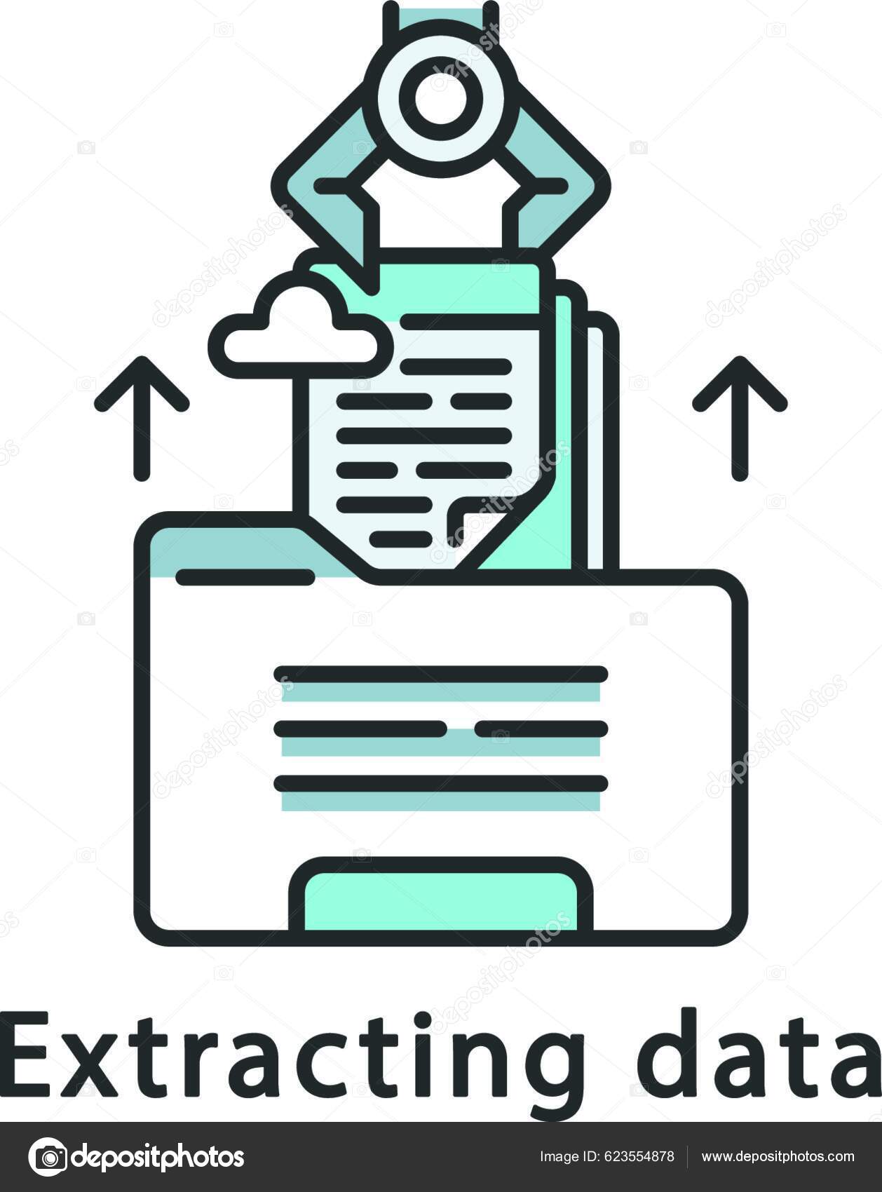 Extracting Data Color Icon Stock Vector By ©yay Images 623554878