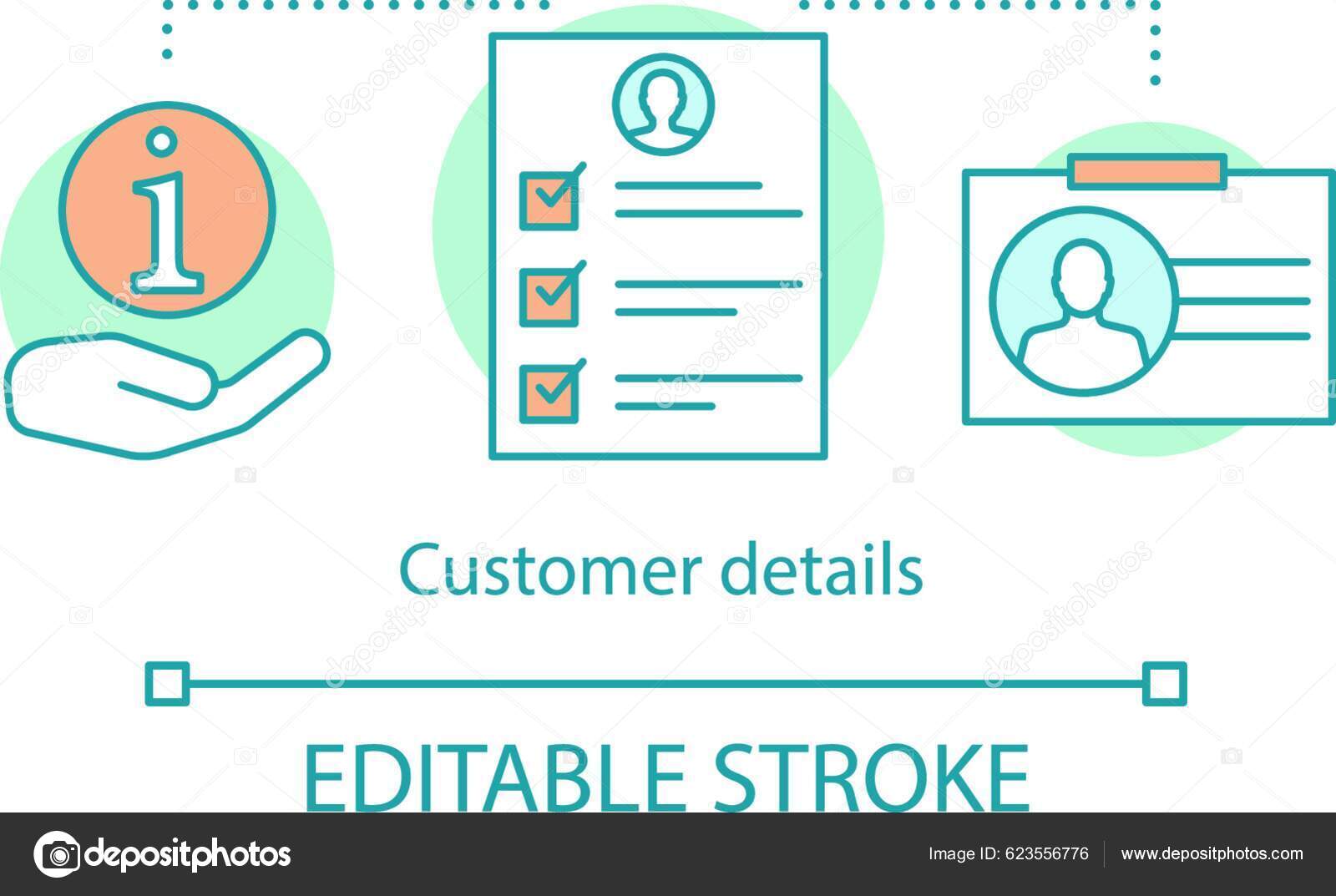 Customer Details Concept Icon Stock Vector by ©YAY_Images 623556776