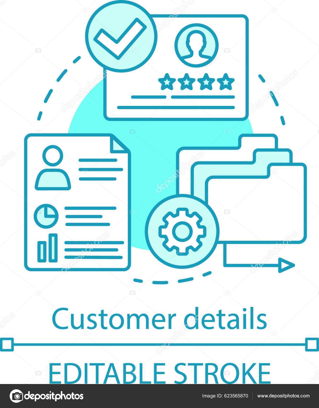 Customer Details Concept Icon Stock Vector by ©YAY_Images 623565870