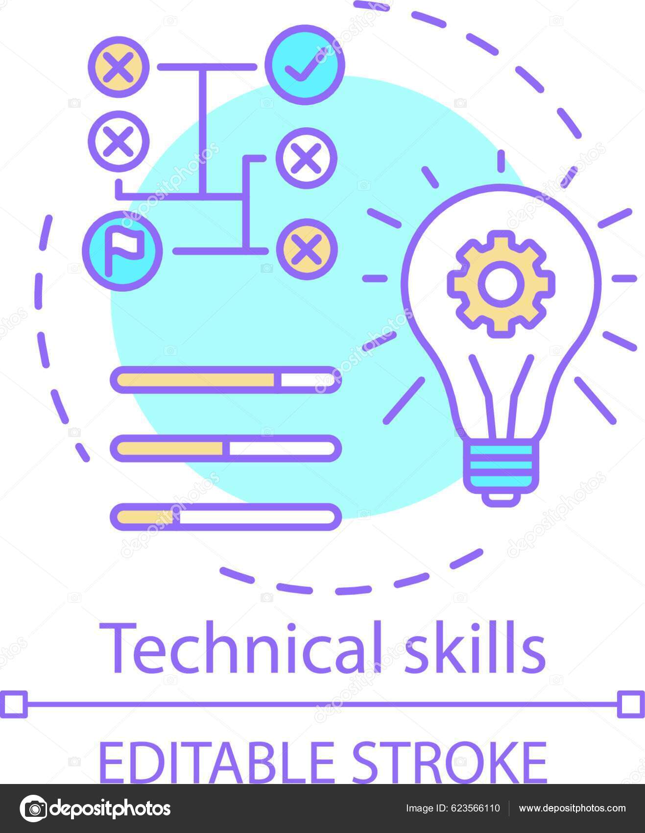 Technical Skills Concept Icon Stock Vector by ©YAY_Images 623566110 Technical Skills Concept Icon Stock Vector by ©YAY_Images 623566110