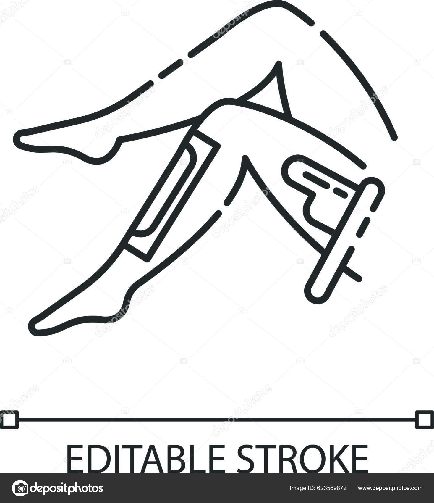 Leg Waxing Linear Icon Shin Hair Removal Procedure Depilation Natural Stock Vector Image by ©YAY ...