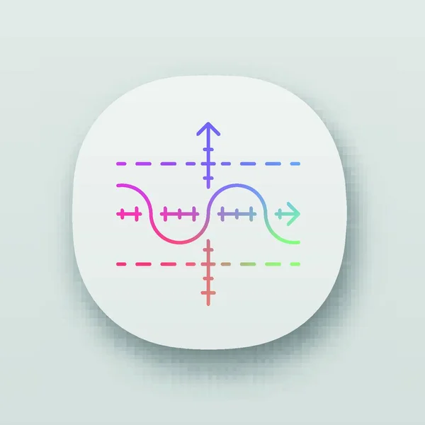 Function Graph App Icon Duplicate Function Sinusoid Sine Curve Diagram ...
