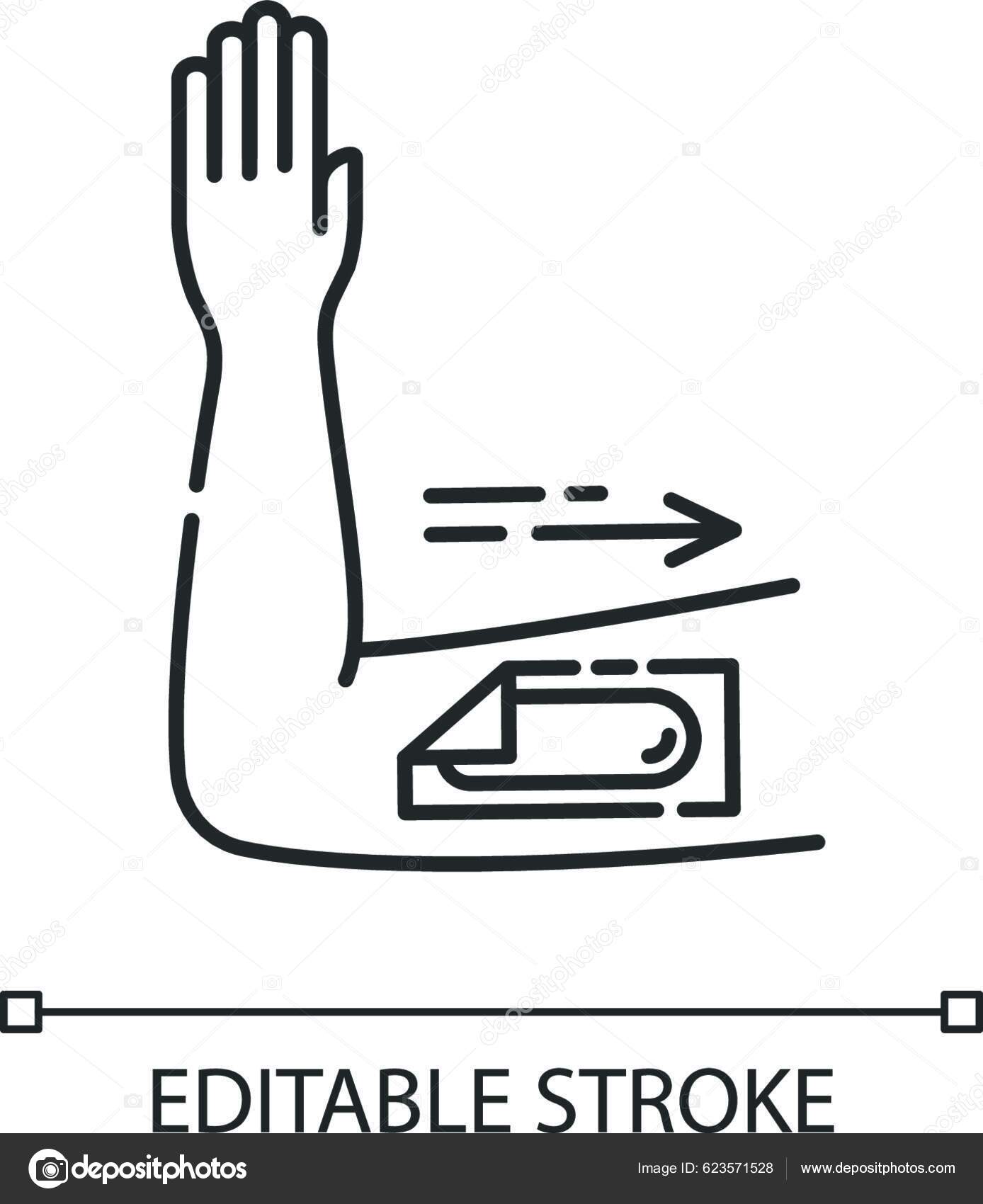 Arm Waxing Linear Icon Female Body Hair Removal Procedure Depilation Stock Vector by ©YAY_Images ...