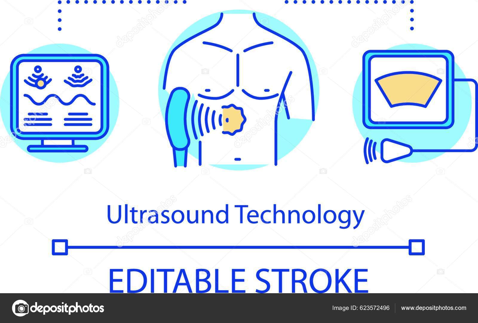 Ultrasound Technology Concept Icon Diagnostic Sonography Diagnosis ...