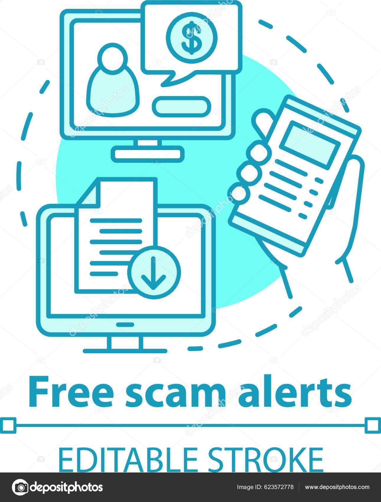 Free Scam Alerts Concept Icon Information Financial Criminal Schemes ...