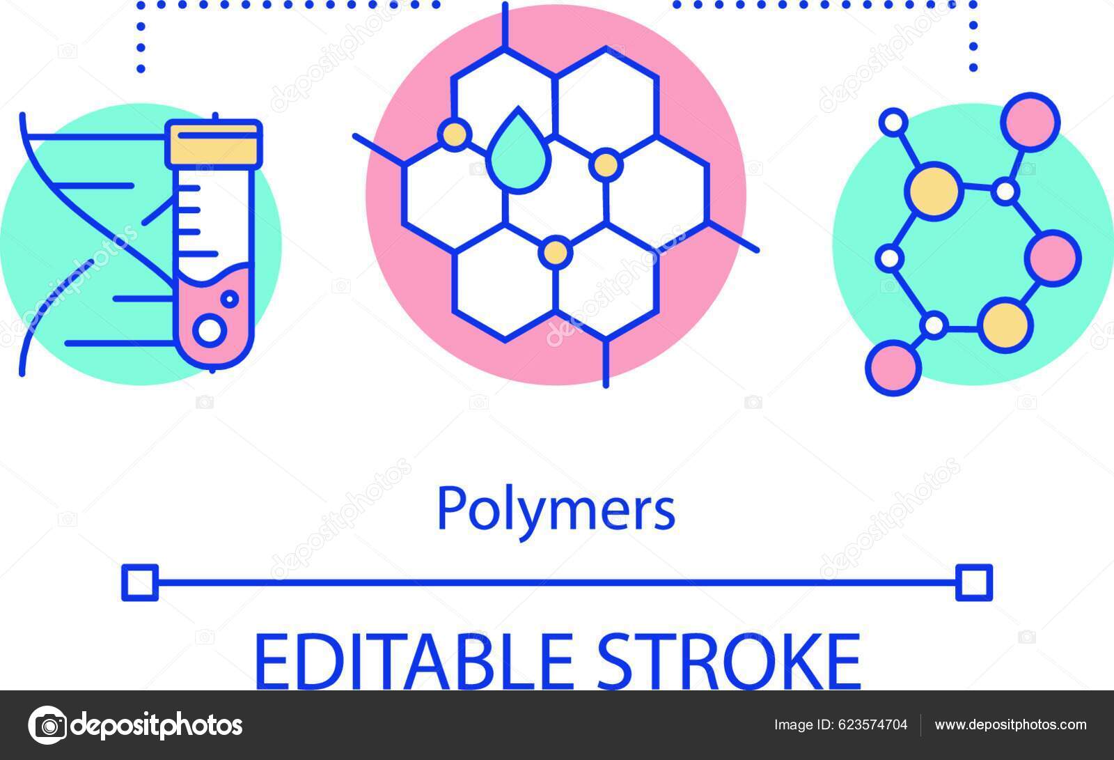 Polymers Concept Icon Biomimetic Materials Biopolymers Polymeric ...