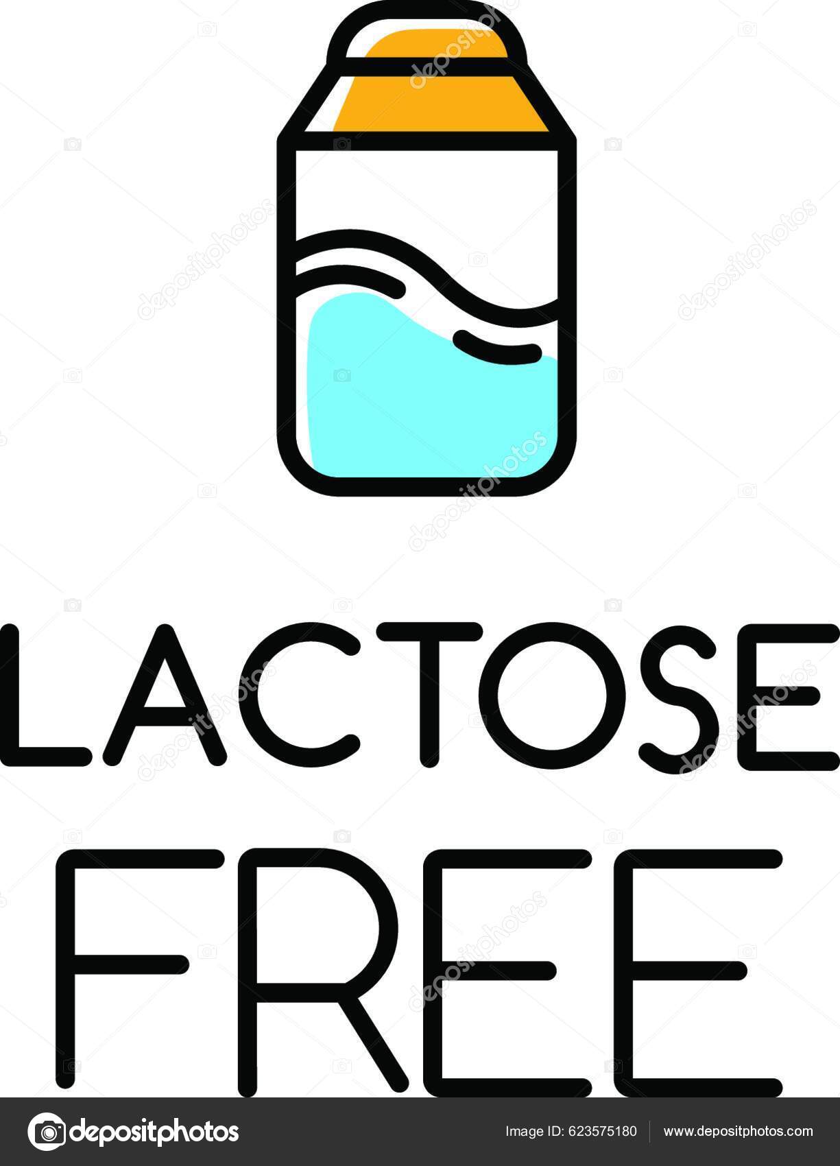 Lactose Free Color Icon Hypoallergenic Milk Organic Alternative Drink ...