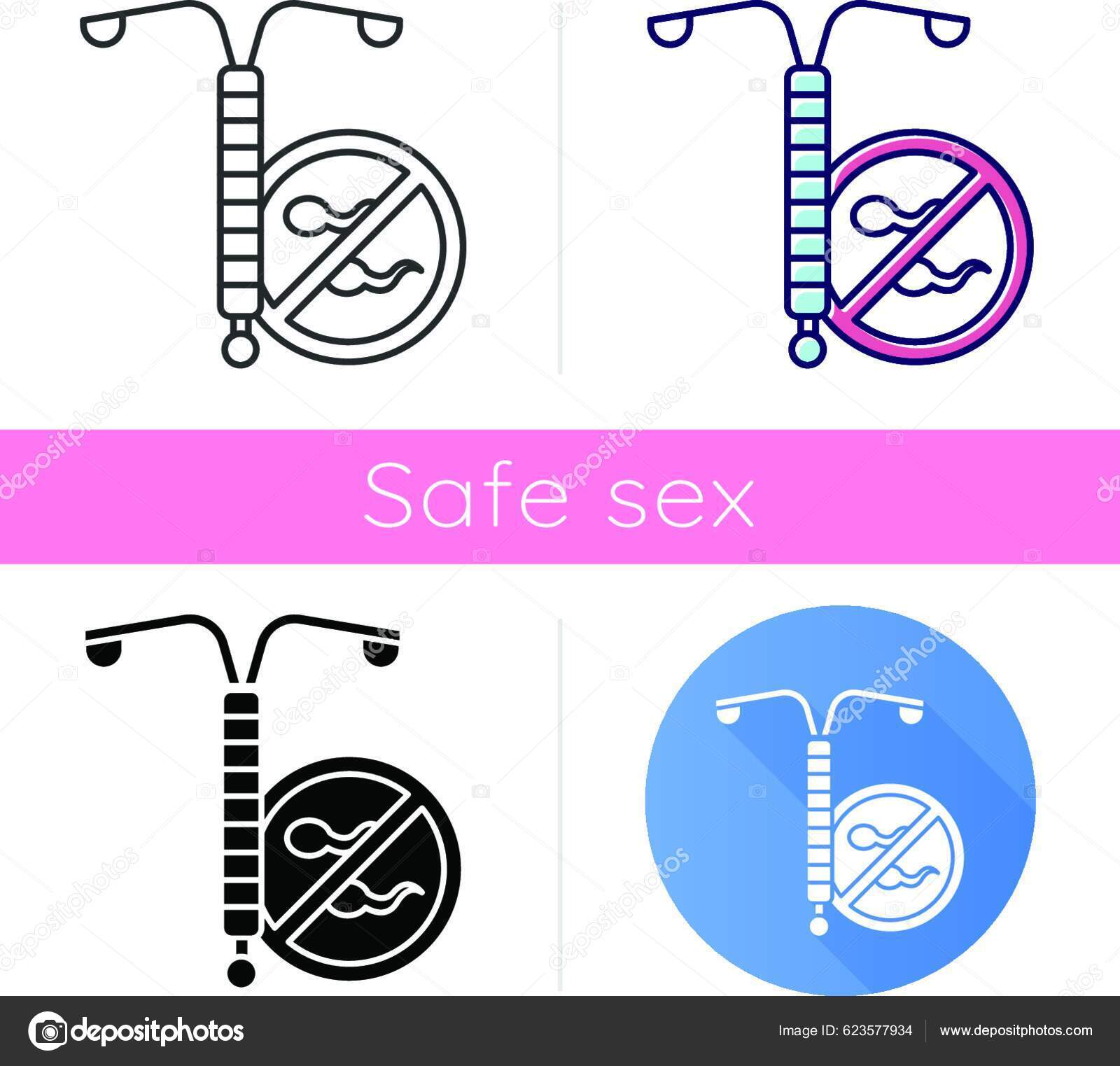 Intrauterine Device Icon Vaginal Coil Woman Preservative Female