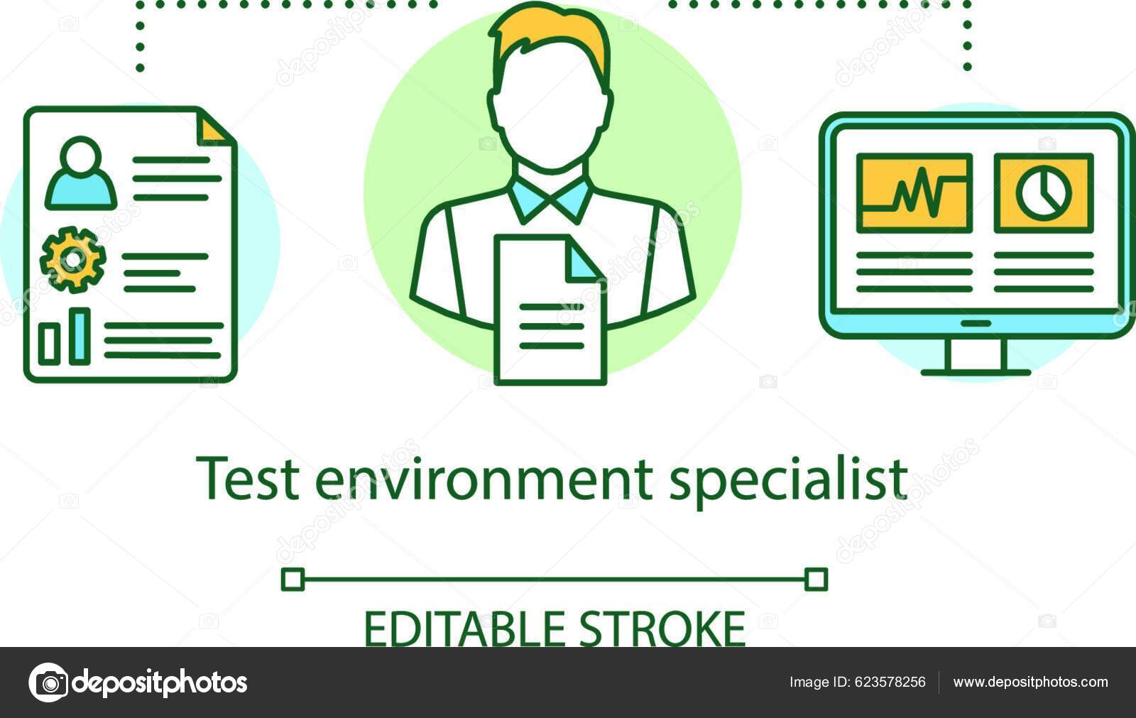 Test Environment Specialist Concept Icon Employee Idea Thin Line ...