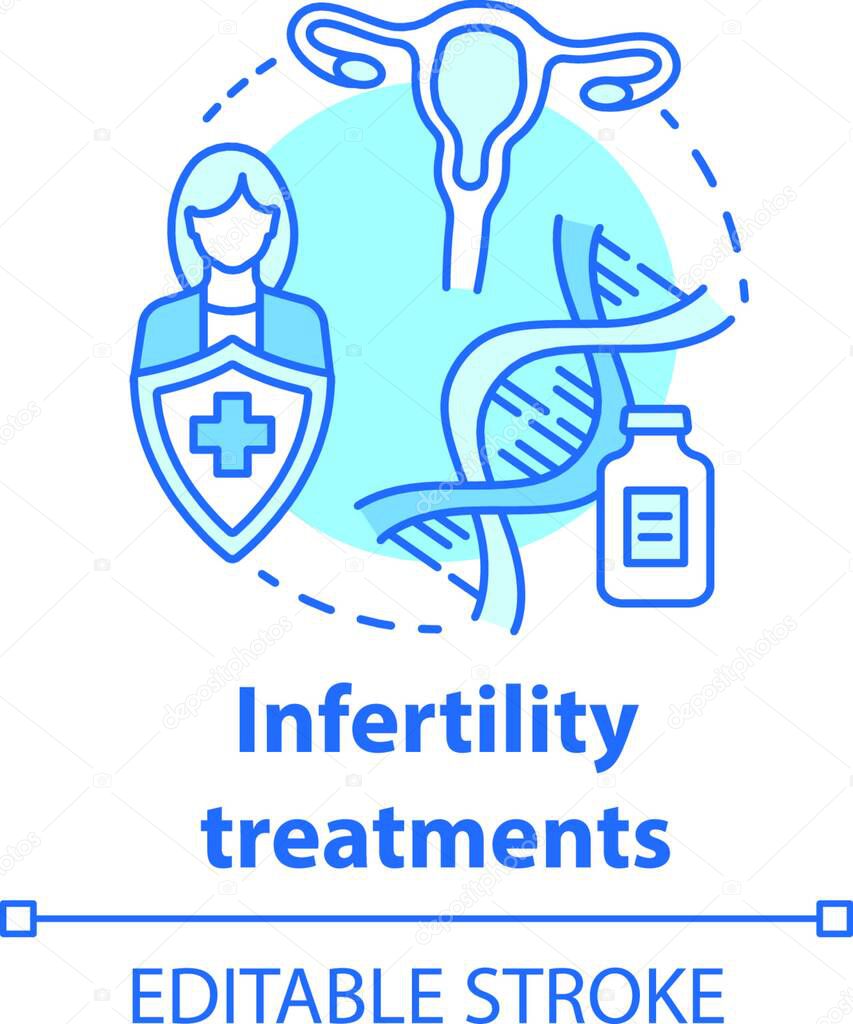 Icono De Concepto De Tratamientos De Infertilidad Ilustración Delgada