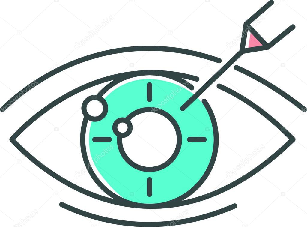 Icono De Color De Corrección De Visión Procedimiento Médico