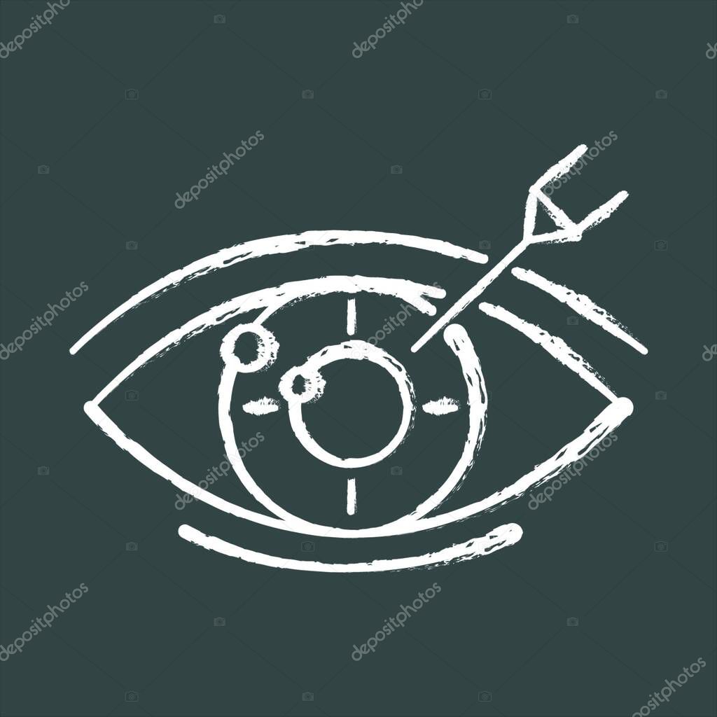 Icono De Tiza De Corrección De Visión Procedimiento Médico Quirúrgico