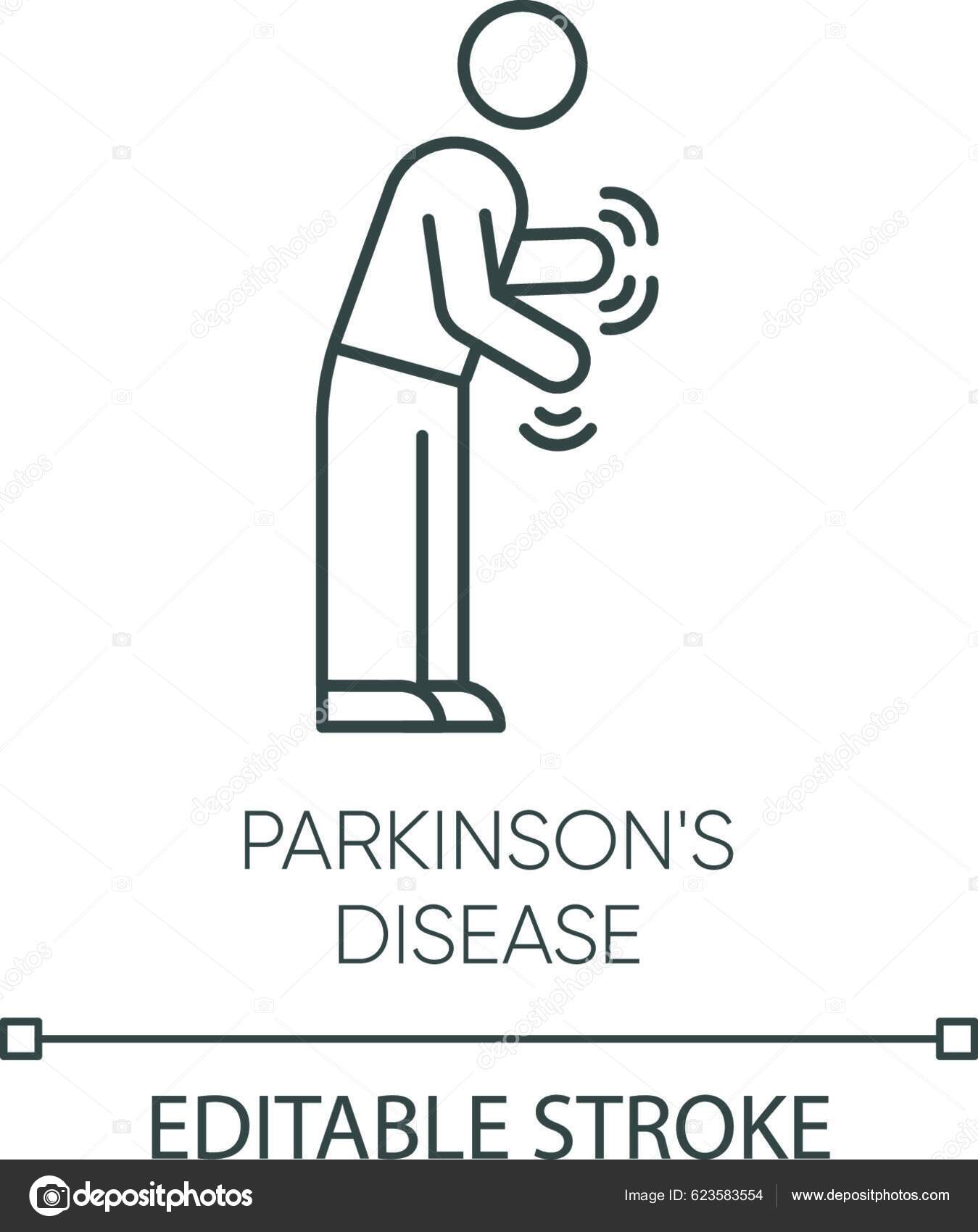 Parkinson's Disease Linear Icon Shaking Rigidity Parkinsonism ...
