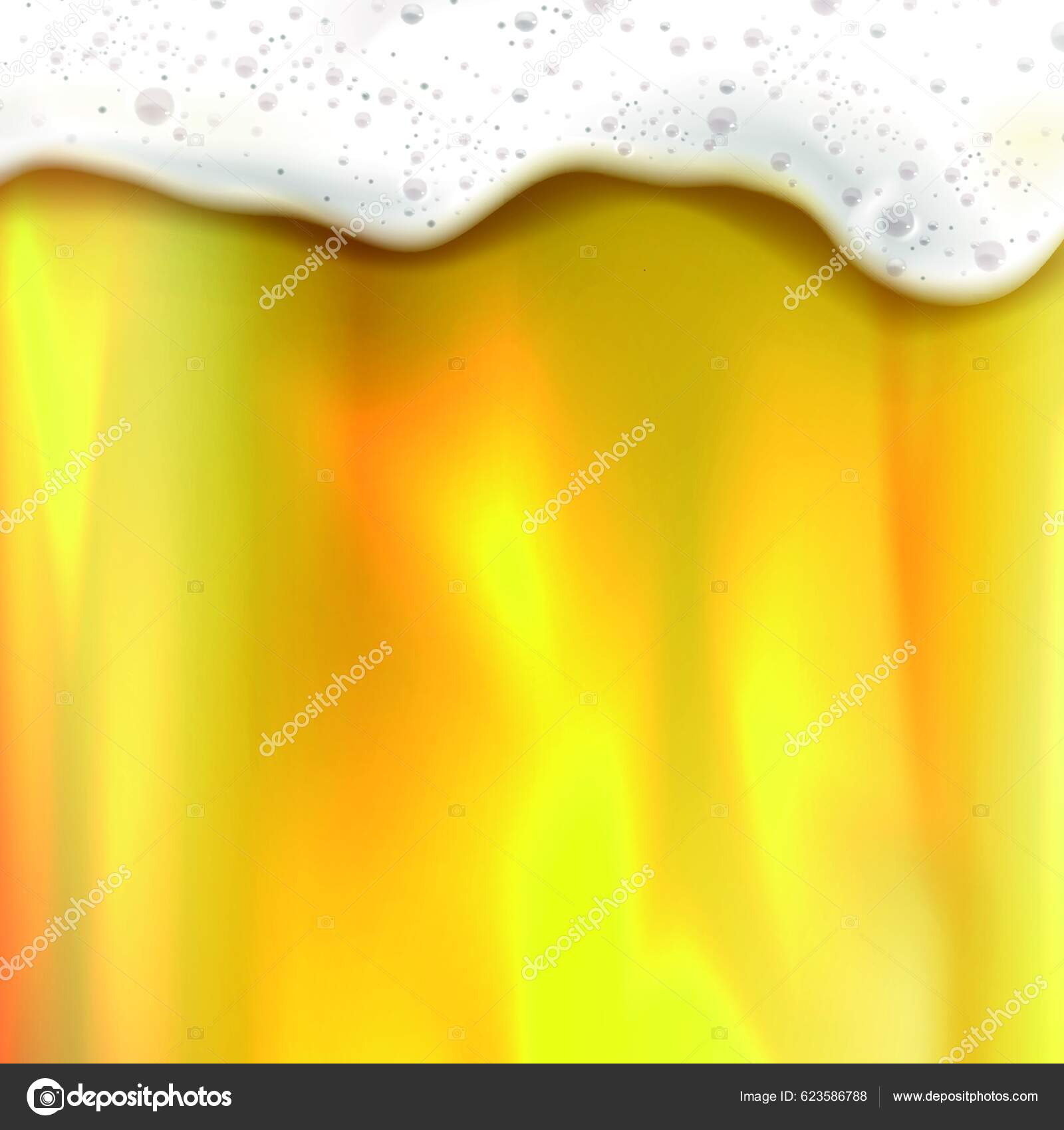Realistic Beer Background Foamy Drink Dripping Drops Vector Stock ...