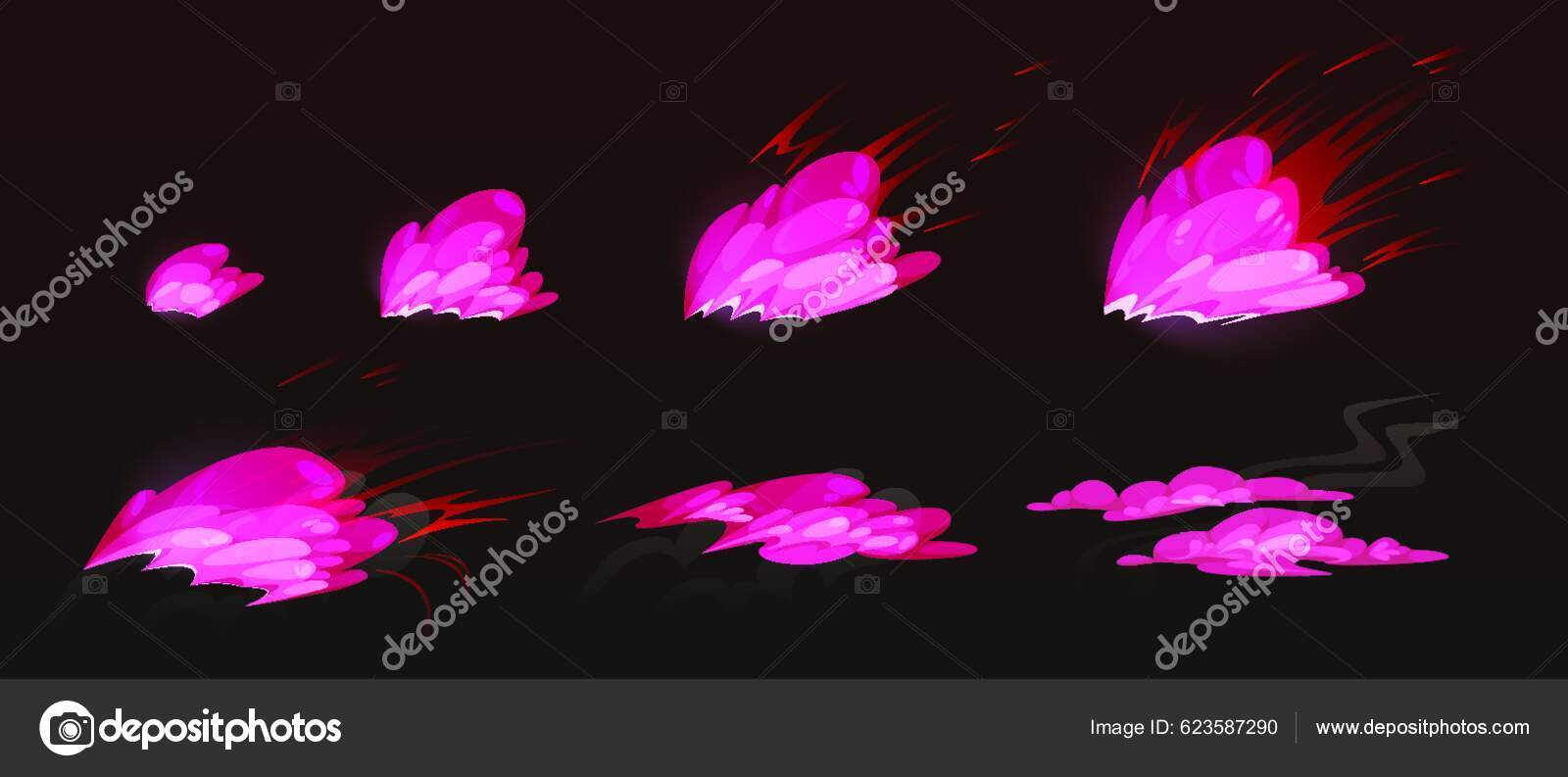 Semburan Sprite Pink Untuk Permainan Atau Animasi Vektor Stok oleh ©YAY ...