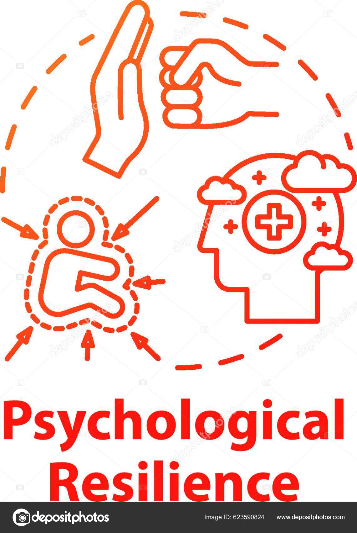 Psychological Resilience Concept Icon Stress Protection Ability ...