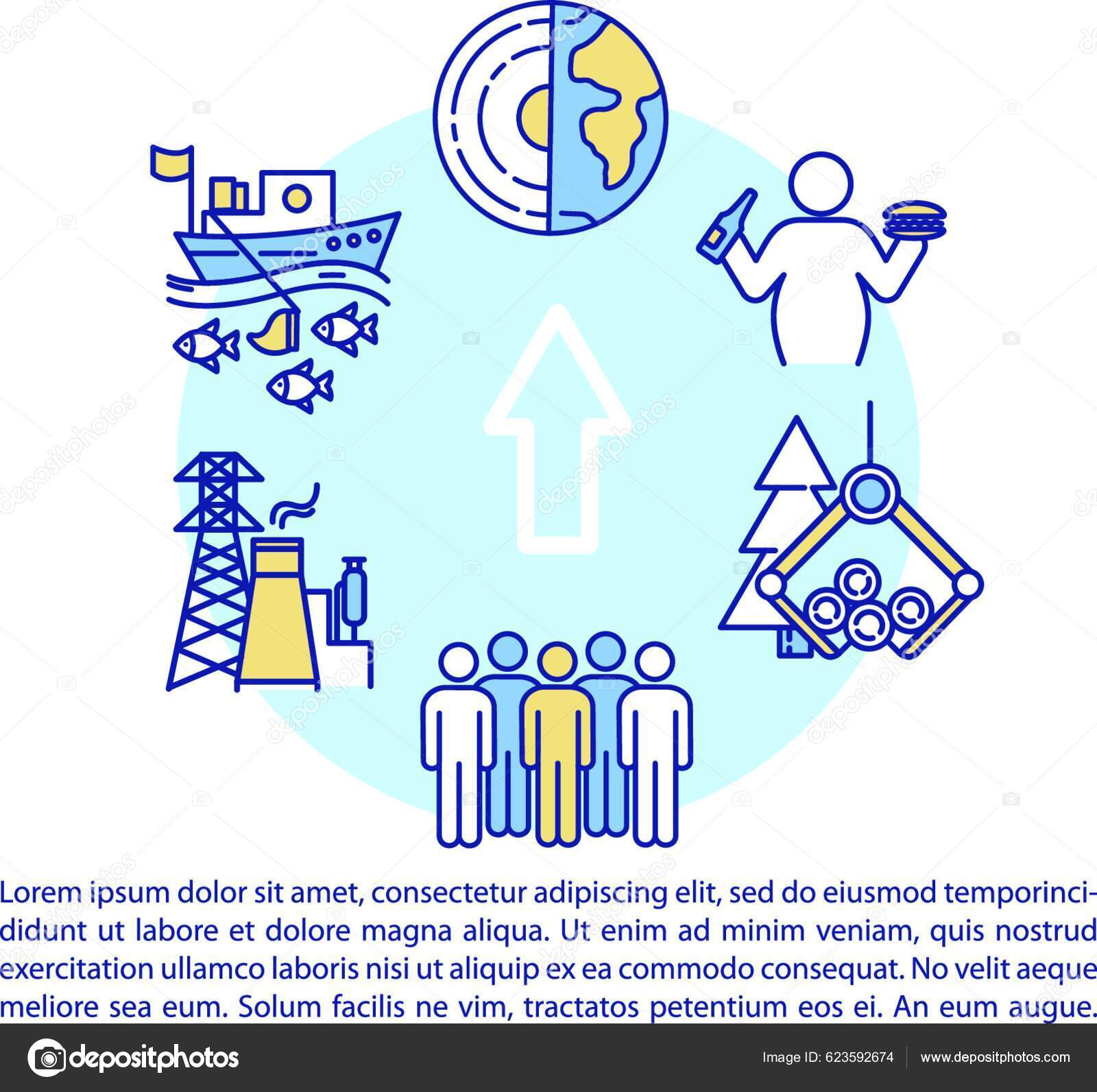 Overconsumption Concept Icon Text Rise Level Consumerism Excessive ...