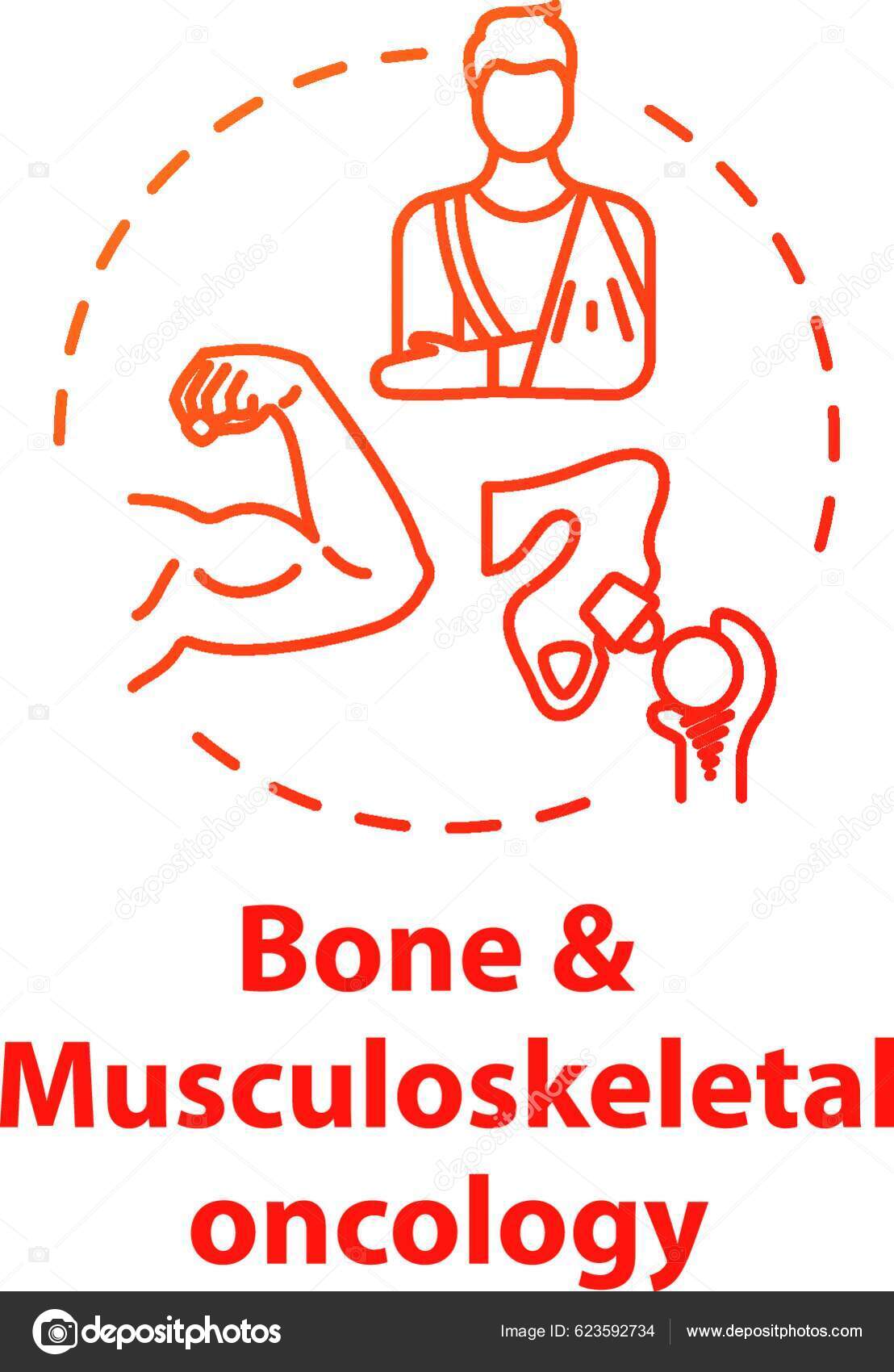 Bone Musculoskeletal Oncology Concept Icon Bone Muscle Cancer Treatment ...