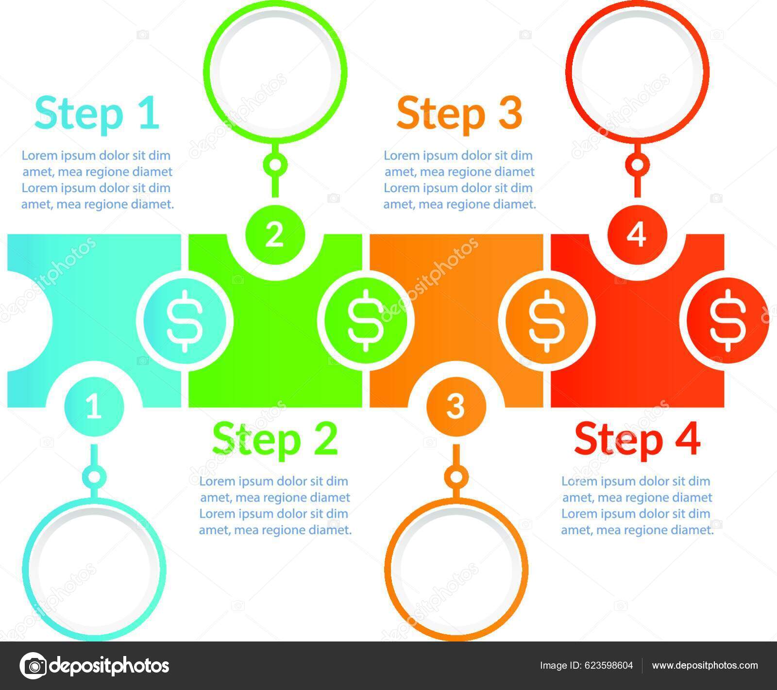 Financial Education Infographic Chart Design Template Stock Vector by ...