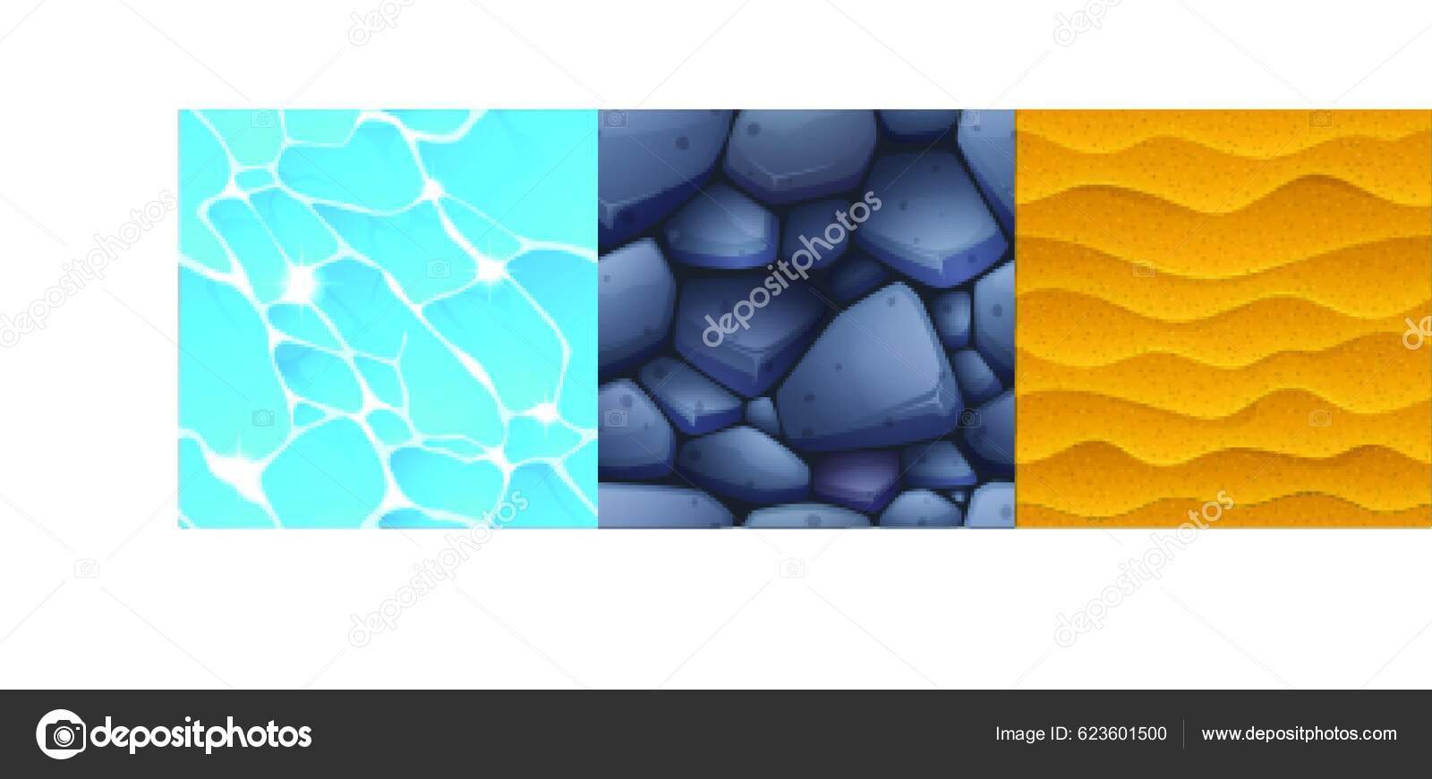 Game Textures Water Stones Sand Patterns Stock Vector by ©YAY_Images ...