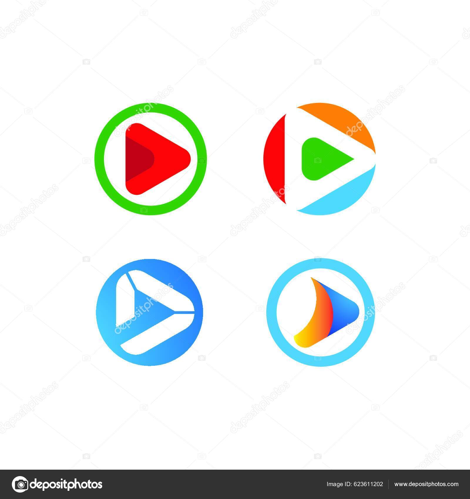 Play Logo Vector Color Icon Stock Vector by ©YAY_Images 623611202