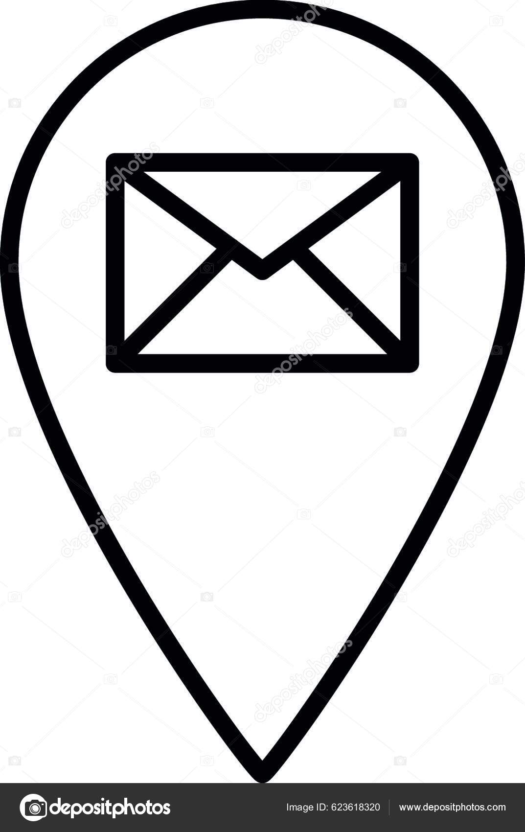 Mail Location Outline Icon Vector Stock Vector by ©YAY_Images 623618320 Mail Location Outline Icon Vector Stock Vector by ©YAY_Images 623618320