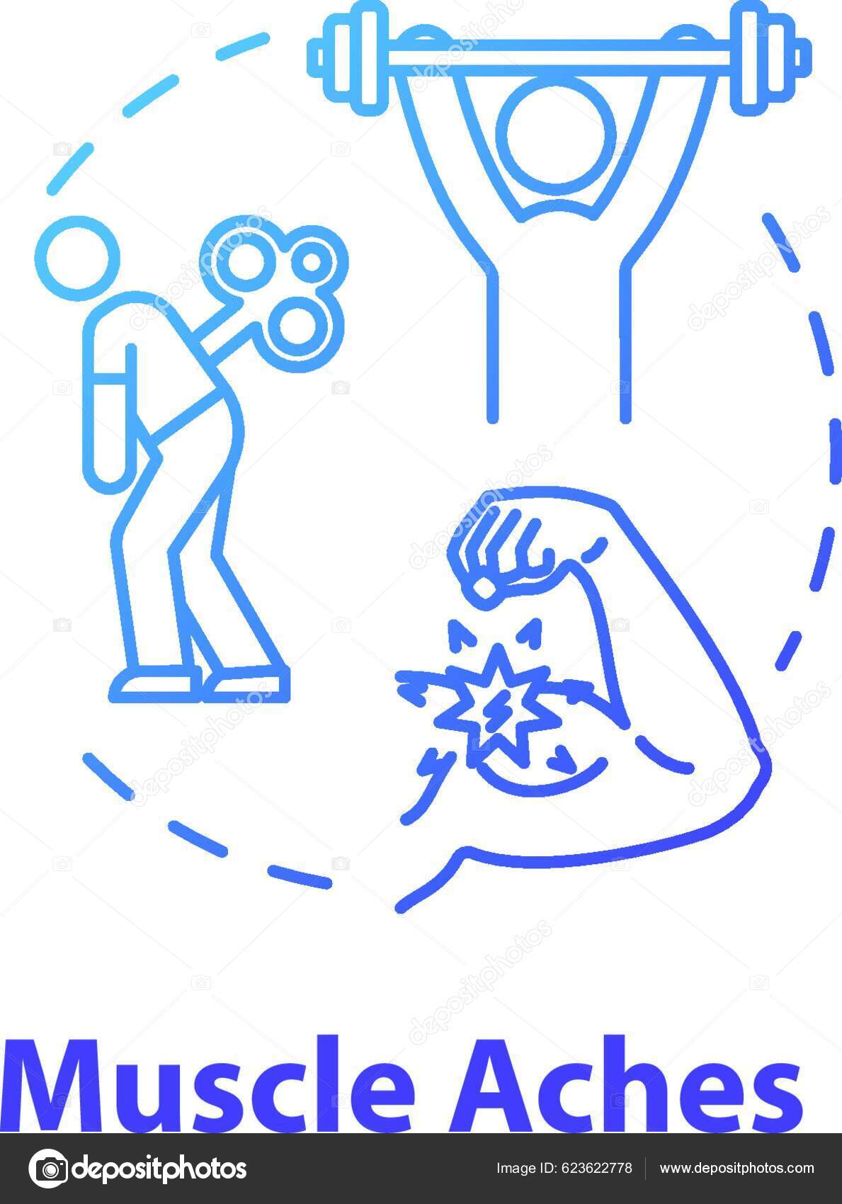 Muscle Aches Concept Icon Medical Problem Physical Strain Arm ...