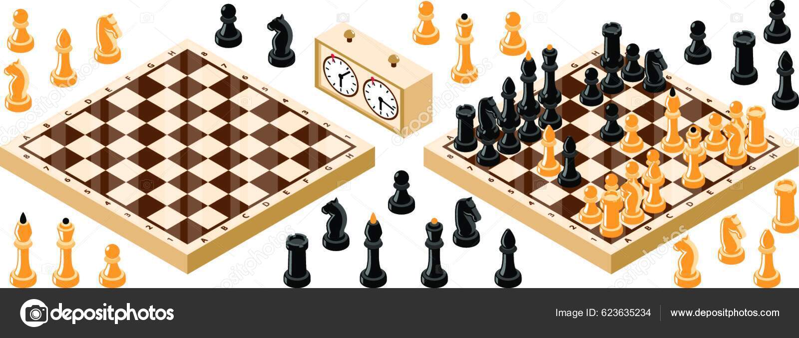 Isometric Chess Board Set Stock Vector by ©YAY_Images 623635234
