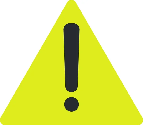 Rounded Triangle Shape Hazard Warning Sign Exclamation Mark Symbol ...