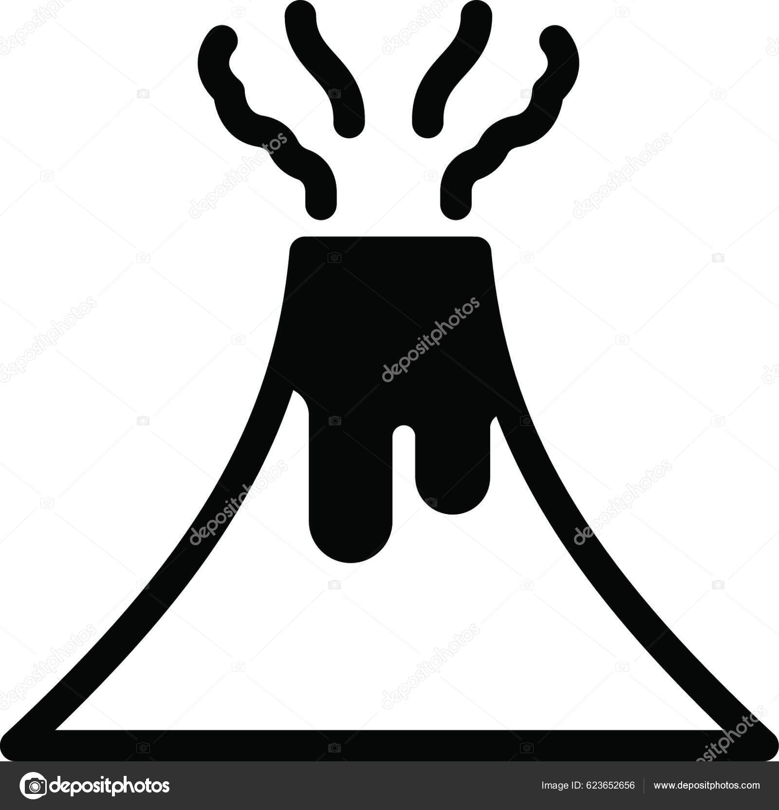 Volcano Icon Vector Illustration Stock Vector by ©YAY_Images 623652656