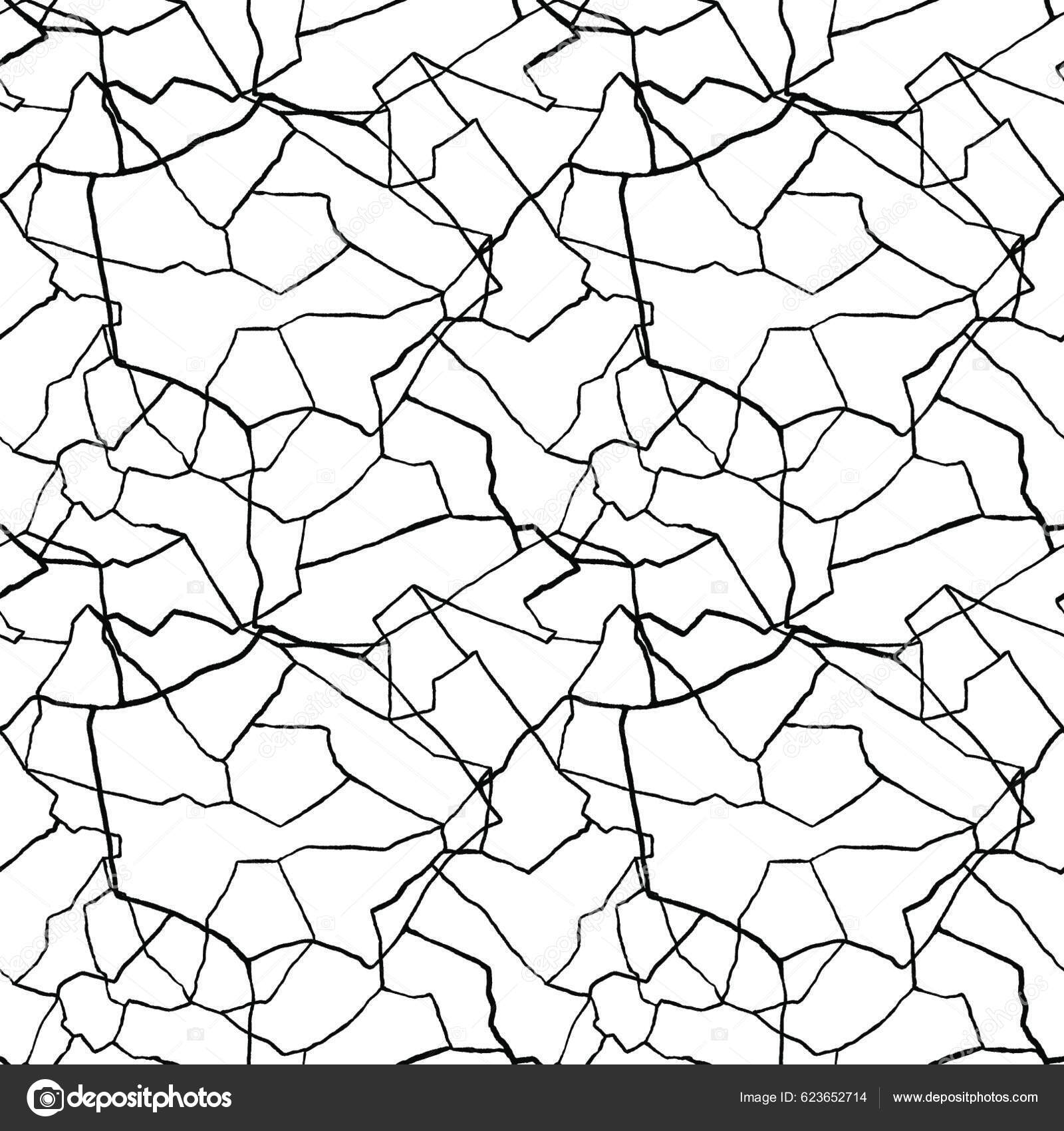 Kintsugi Art Seamless Pattern Splinters Different Shards Fragments Thin ...