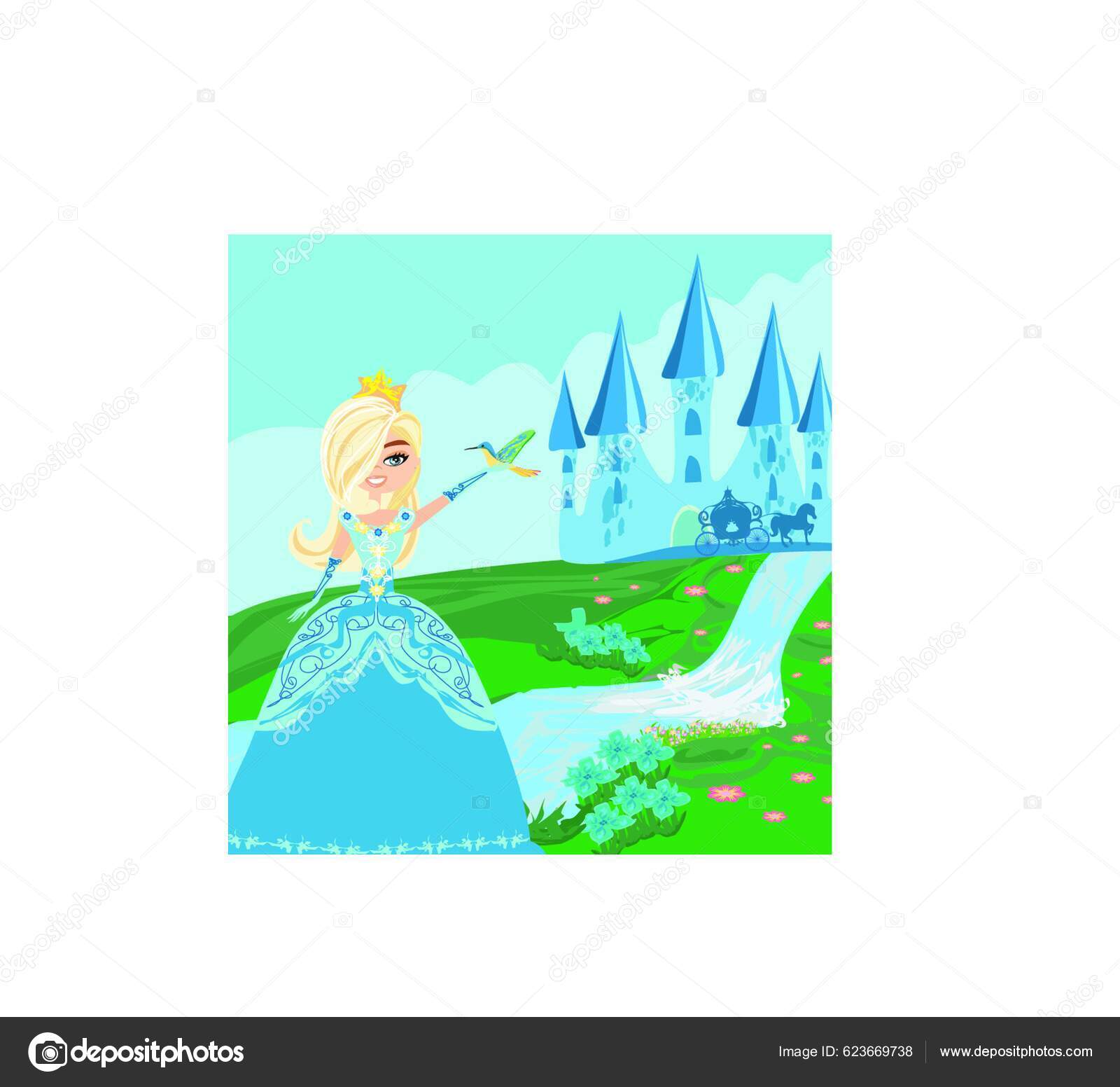 Princess Bird Garden Stock Vector by ©YAY_Images 623669738