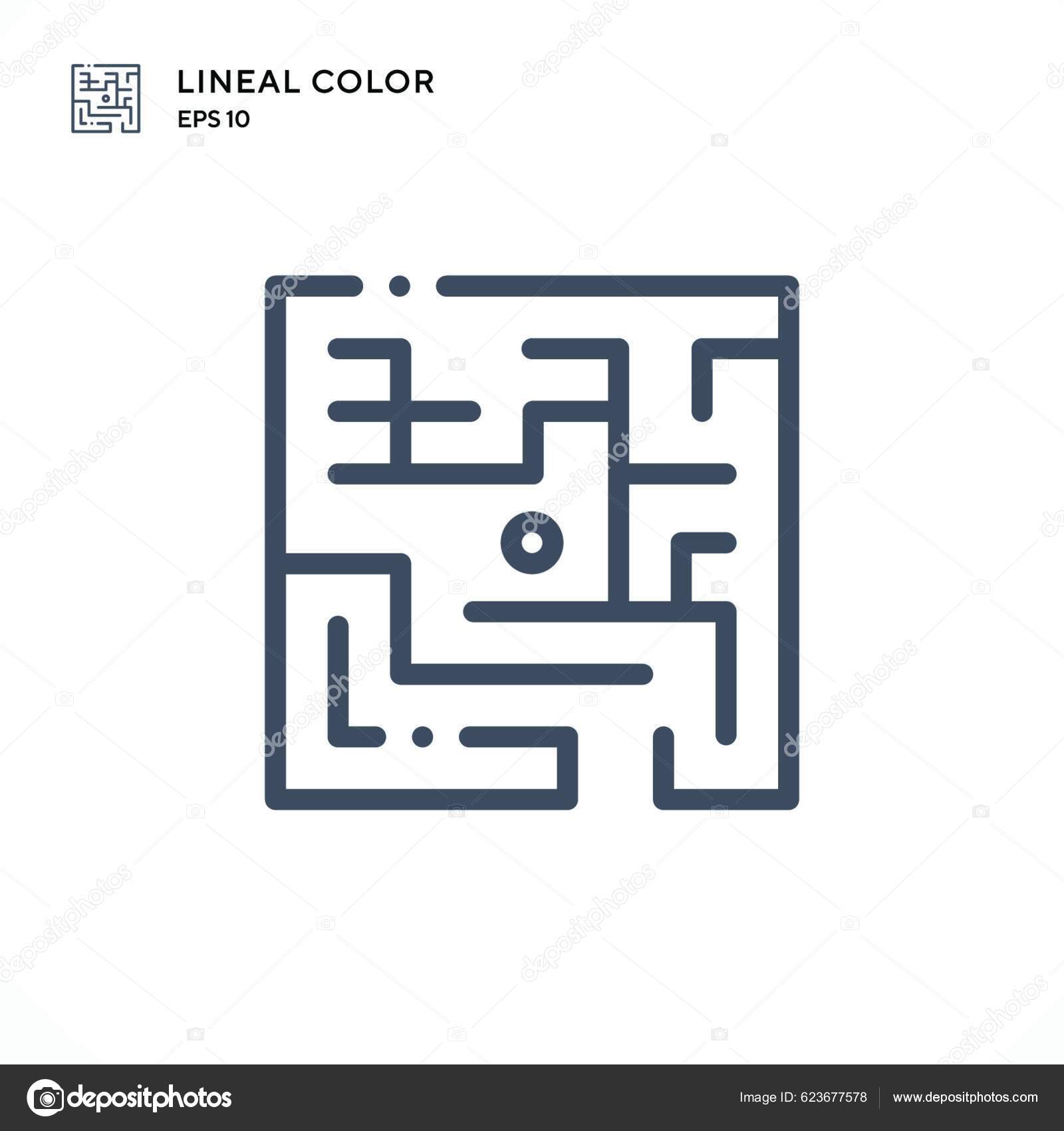 Laberinto Icono Especial Conceptos Modernos Ilustración Vectorial Fácil ...