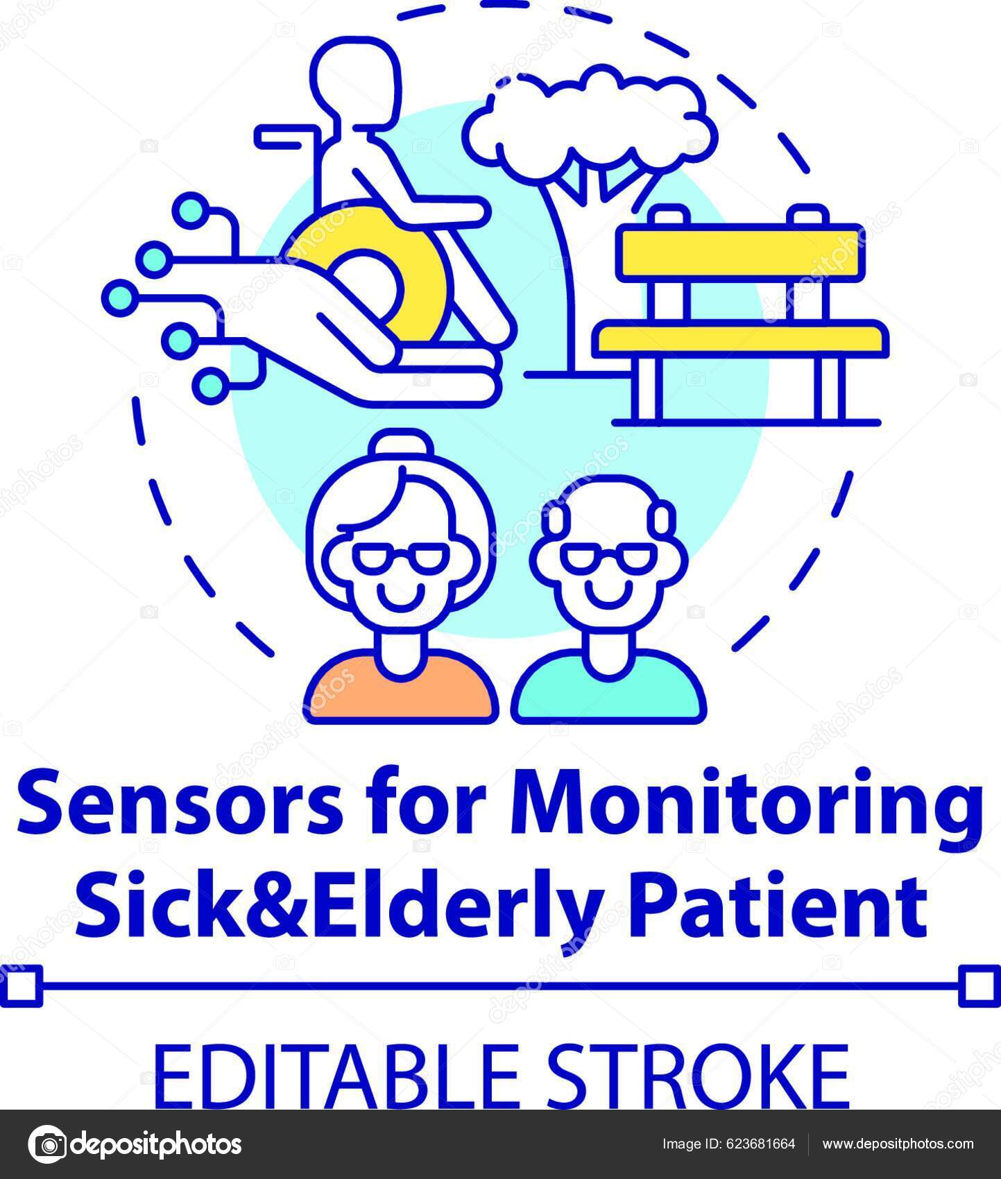 Sensors Monitoring Patients Concept Icon Stock Vector by ©YAY_Images ...