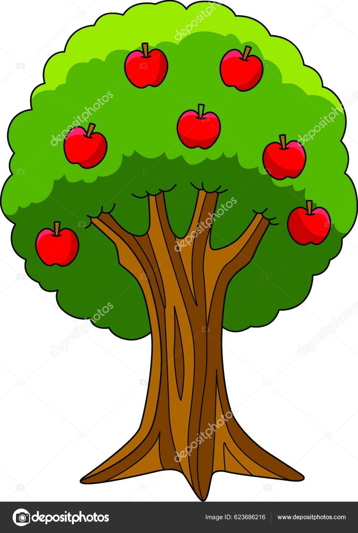 Obrázek Zbarveného Klienta Stromu Jablek Stock Vektor od ©YAY_Images ...
