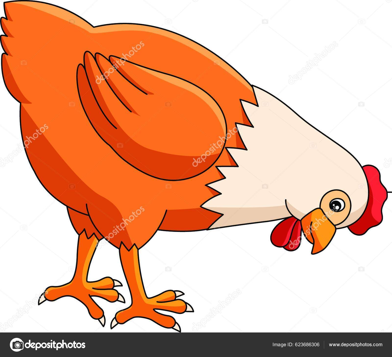 Kylling Tegneserie Farvet Clipart Illustration Stockvektor af ©YAY ...